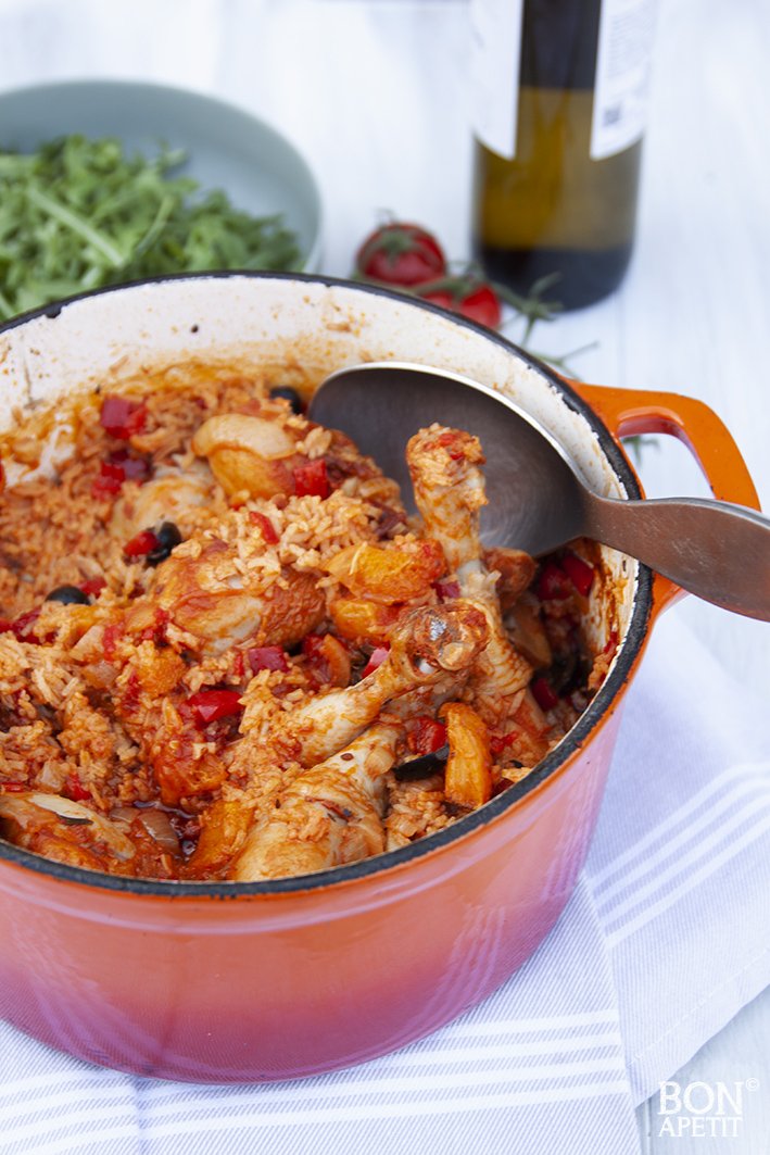 Baskische kip, lekker gemak uit één pan! - Bonapetit