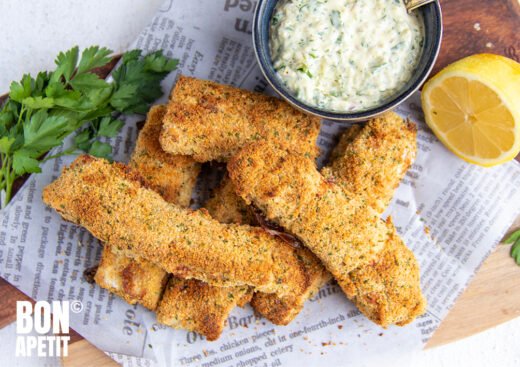 Homemade Vissticks uit de Airfryer met Tartaarsaus - Bonapetit